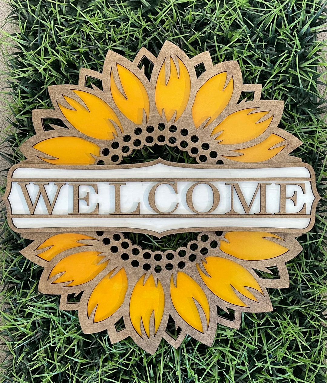 Sunflower Welcome Sign - Etsy
