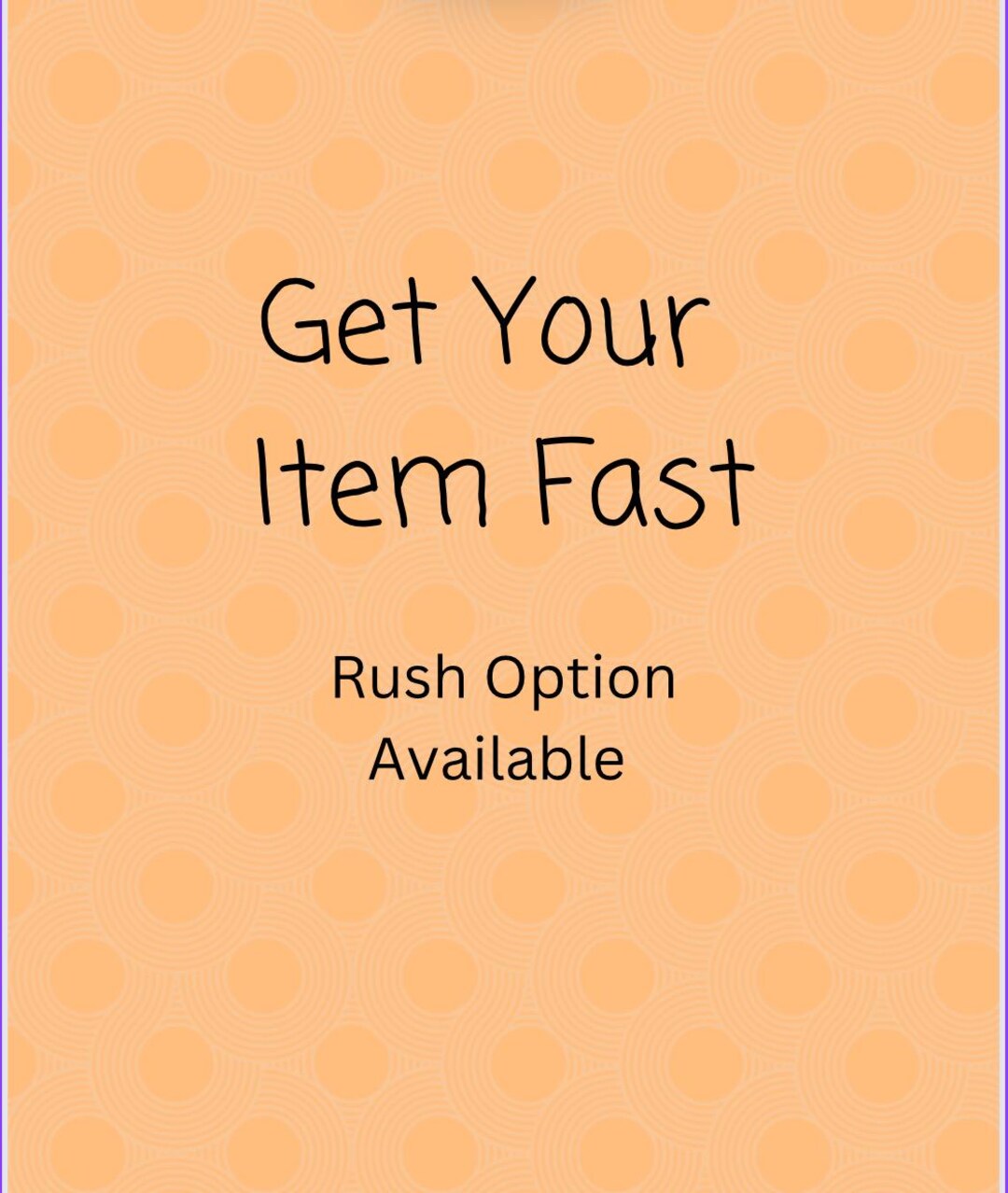 Get Your Item Quicker With This Rush Fee - Etsy