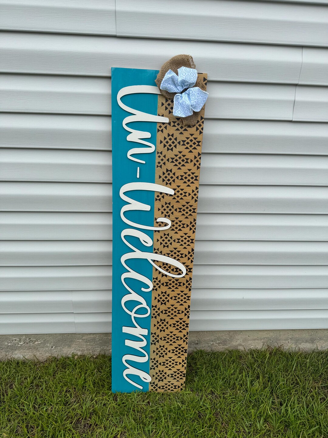 Un-welcome Porch Leaning Sign/ Un-welcome Leaning Sign/ Un-welcome Sign ...
