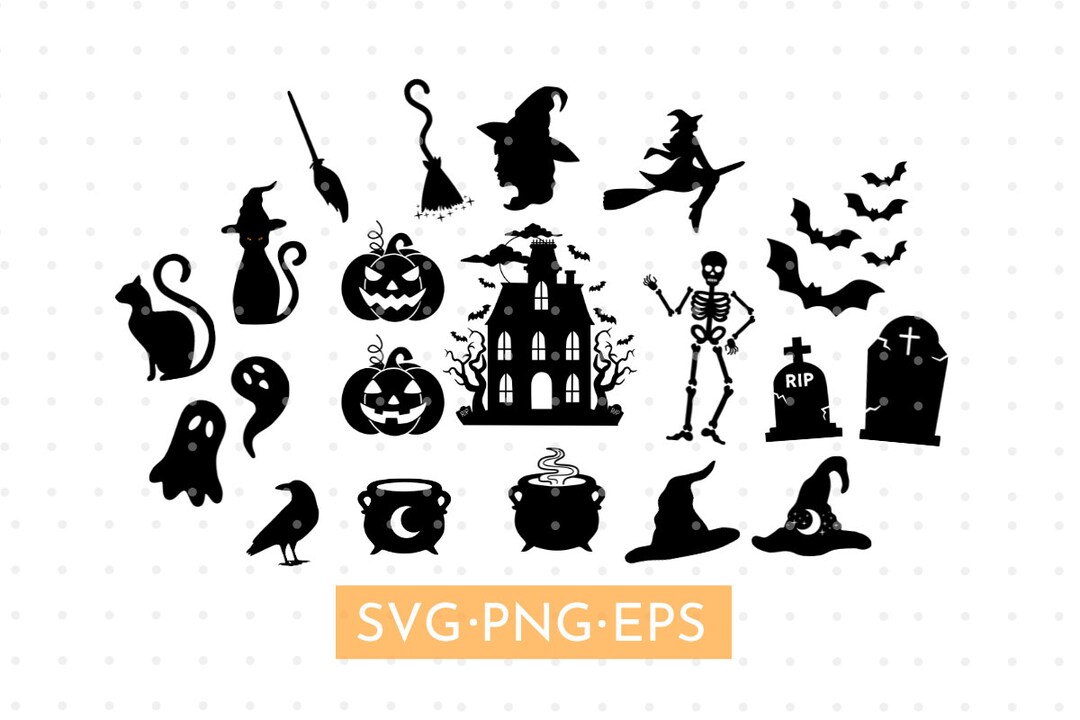 Halloween Clipart Bundle Spooky SVG Witchy Cut File - Etsy