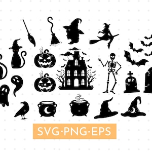 Halloween Clipart Bundle Spooky SVG Witchy Cut File - Etsy