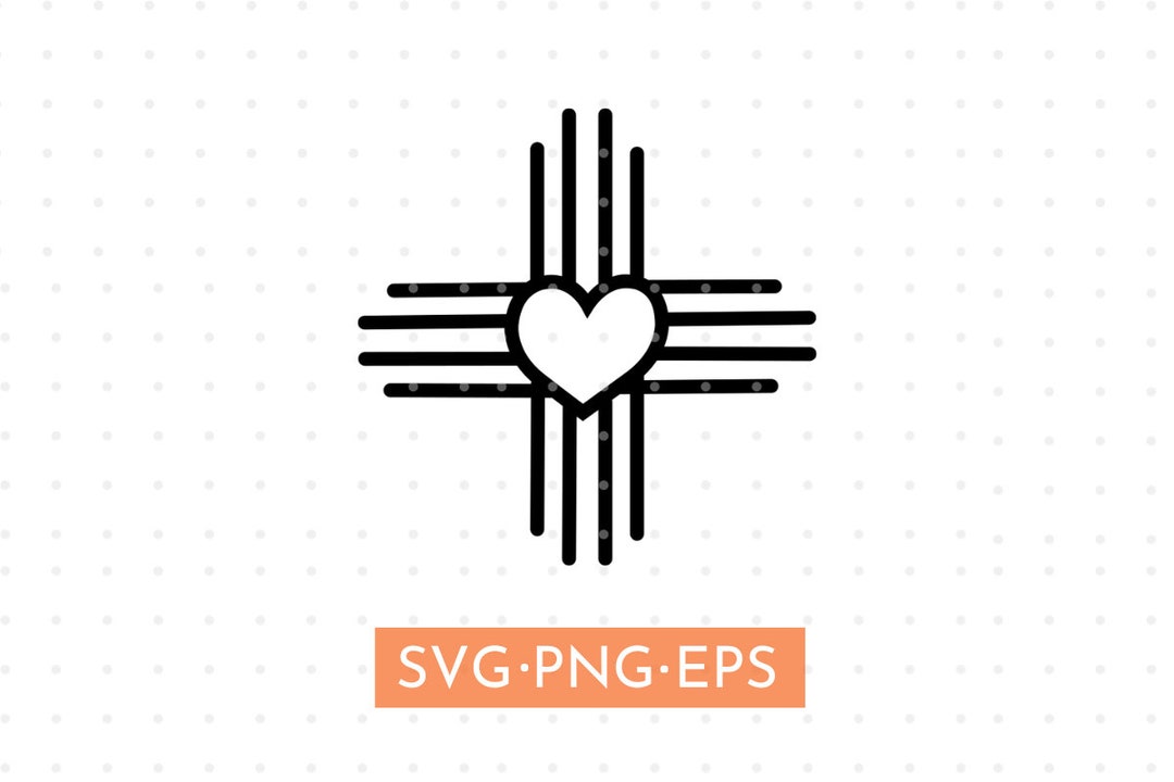 New Mexico Zia Svg Zia Heart Svg New Mexico Vector New Mexico Clipart ...