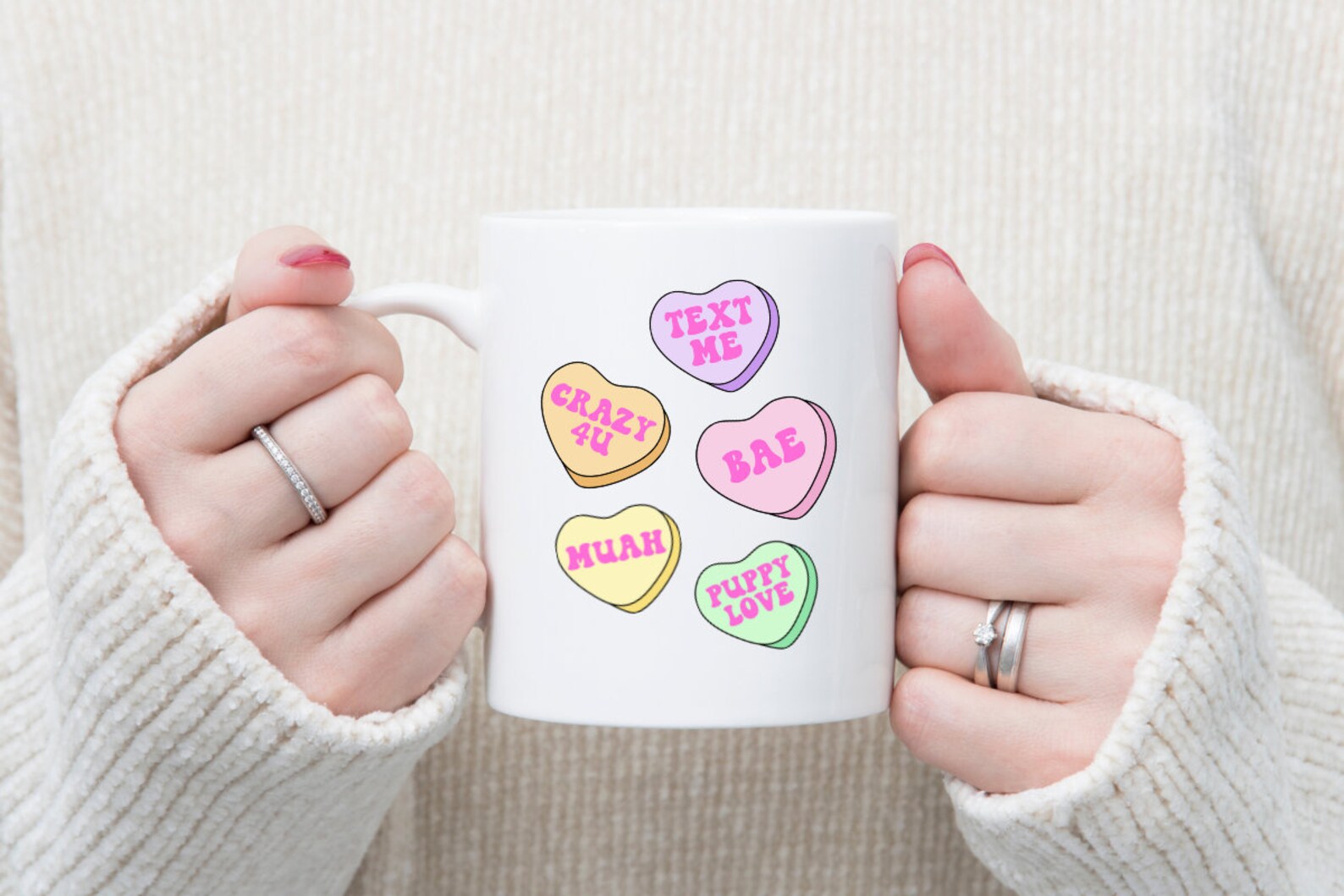 Candy Heart Clipart Bundle: Valentine's Day SVG, PNG, EPS (digital ...