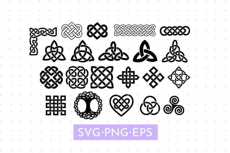 Celtic Knot Svg Clipart Bundle Triquetra Vector Tree of Life Spiritual ...