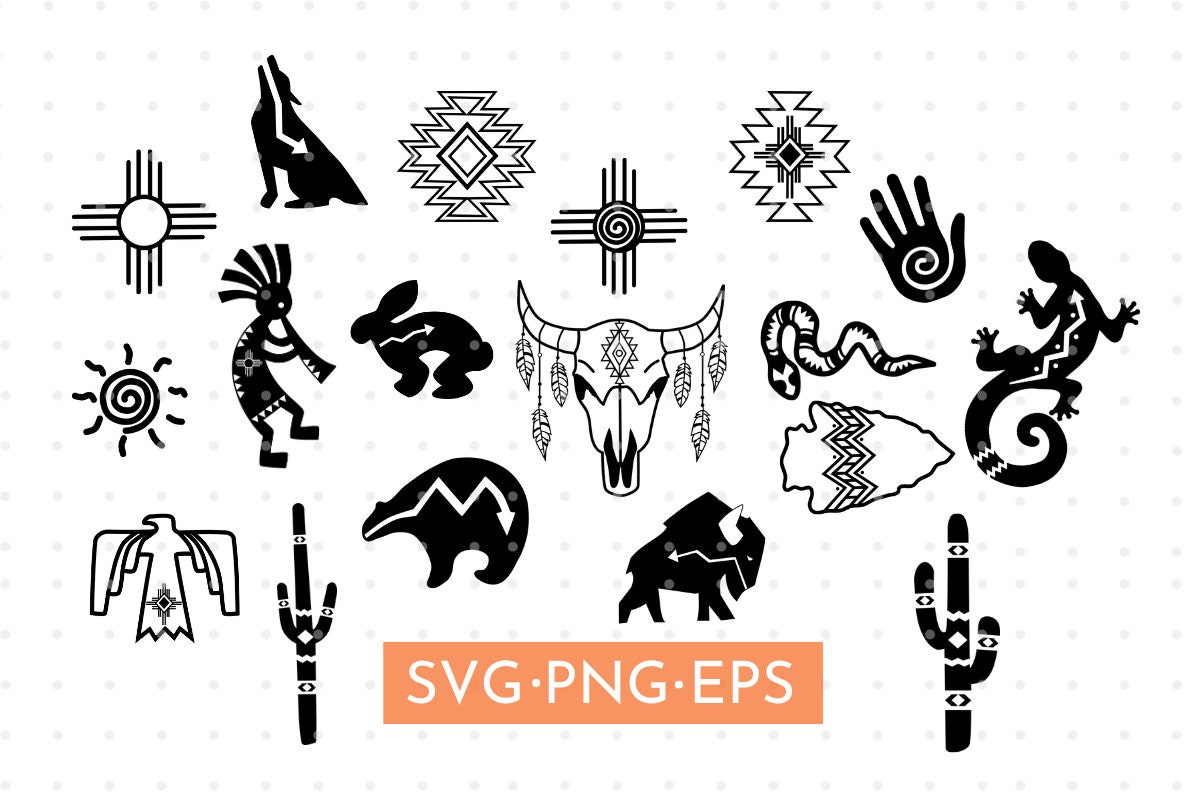 Southwest Clipart SVG Bundle: Native American Desert Designs (digital ...