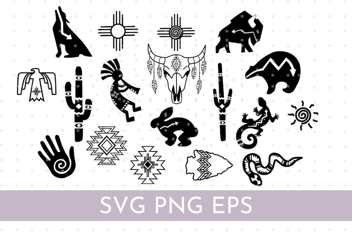 Southwest Clipart SVG Bundle Native American Clipart - Etsy