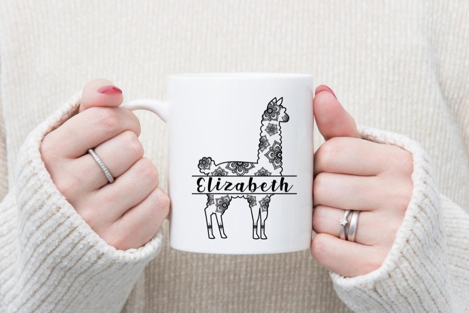 Llama Split Monogram Svg Boho Llama Svg Split Monogram Cut File Llama ...