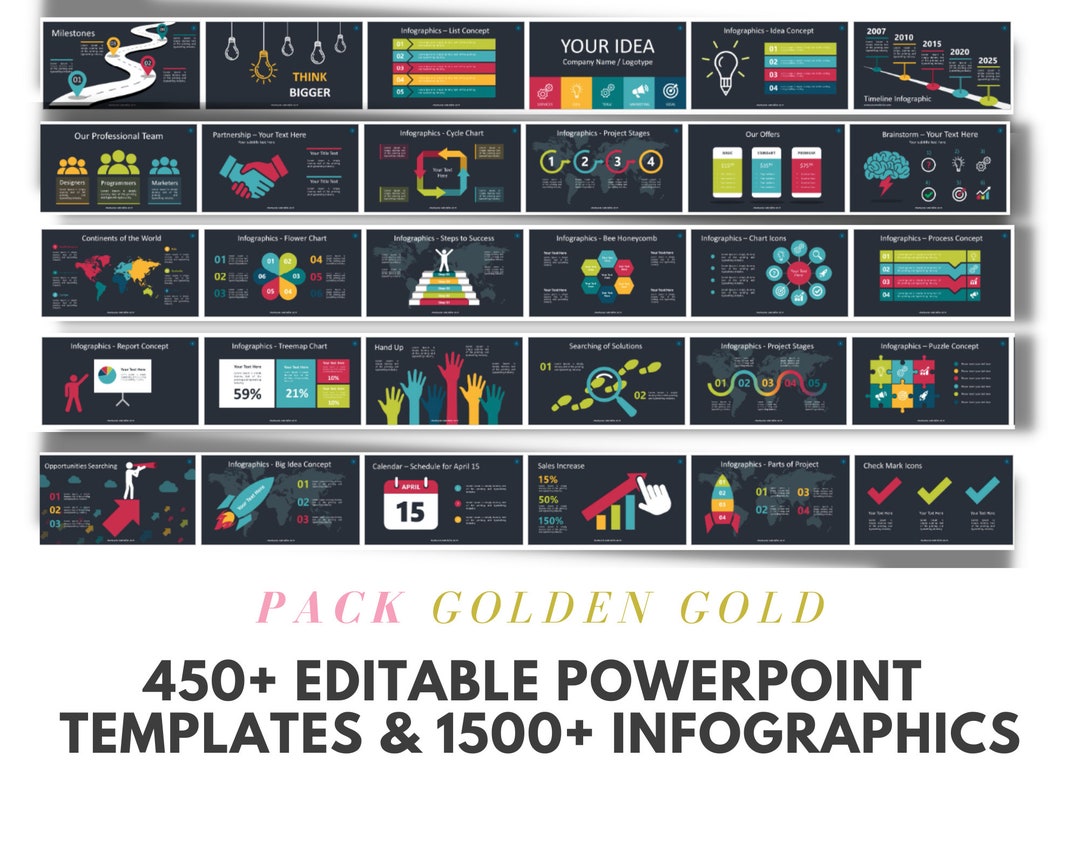 450 Editable Powerpoint Template Designs 1500 Ppt Infographics Charts ...