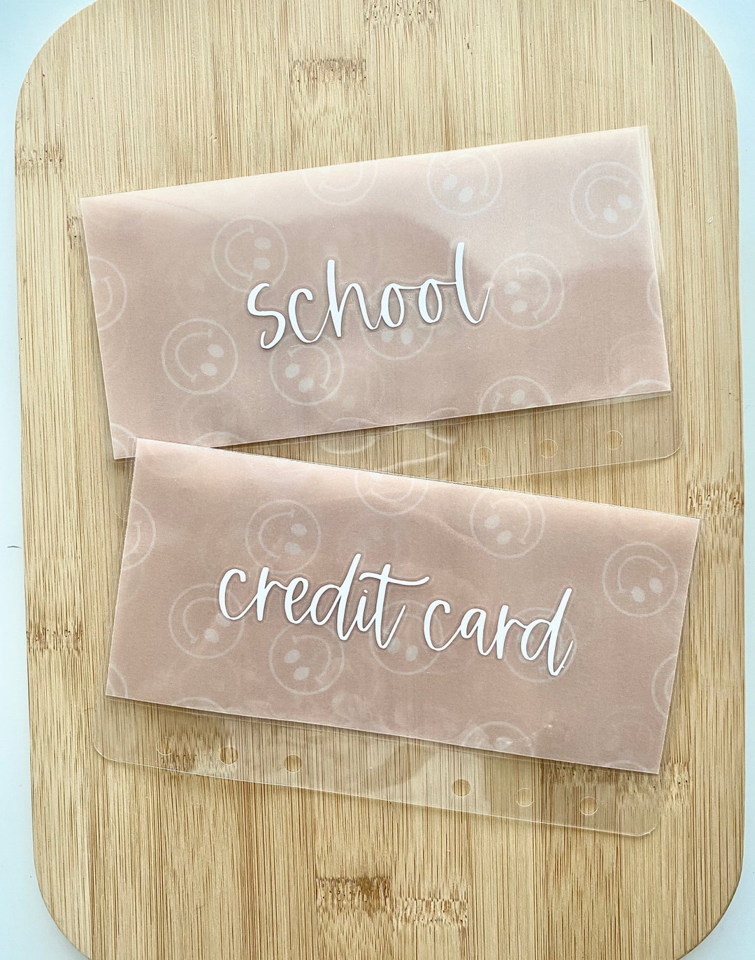 Smile Face Vellum Cash Envelopes, Smile Face Cash Envelopes, Laminated ...