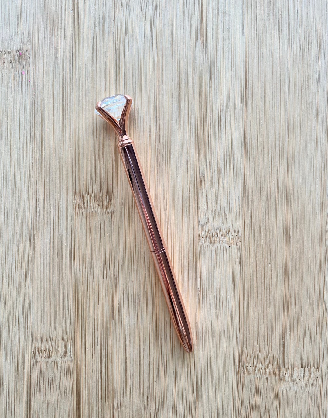 Rose Gold Diamond Pen, Pen for Budgeting, Dimond Top Pen, Metal Ball ...