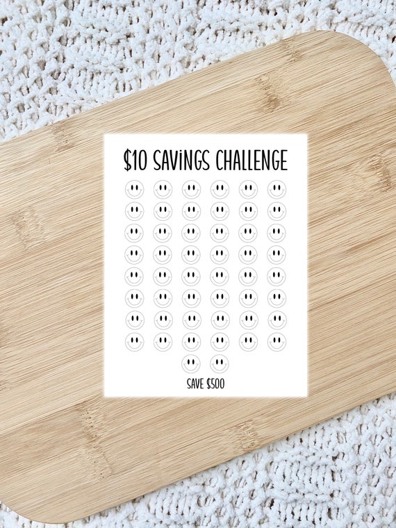 Digital Savings Challenge Printable Savings Challenge 10 - Etsy
