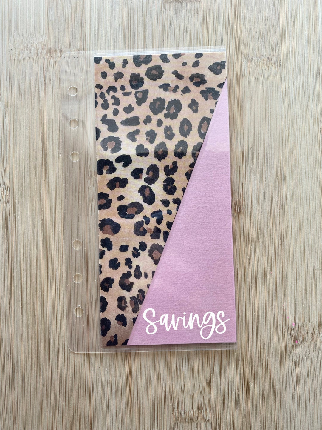 Leopard Print Pink Cash Envelopes, Lamintated Cash Envelopes, Cash ...