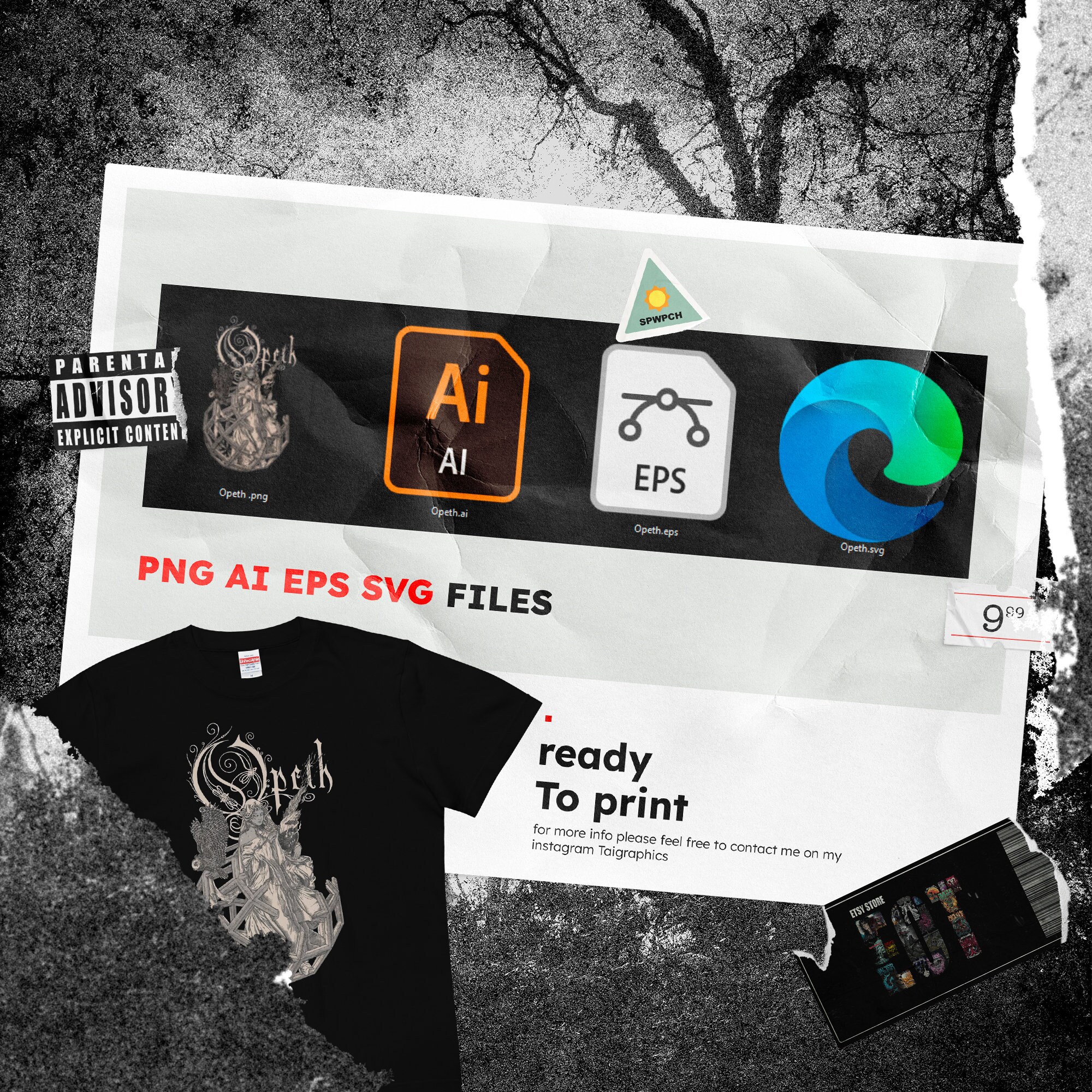 Opeth Rock Metal SVG T-shirt Design, Rock Band Design , Rock N Roll SVG ...