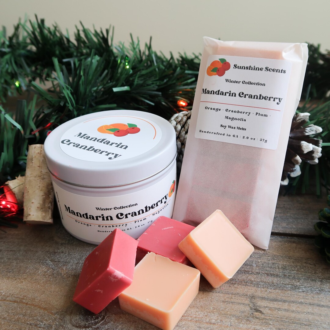 Mandarin Cranberry Scented Wax Melt for Friend Wax Melt Winter Themed ...