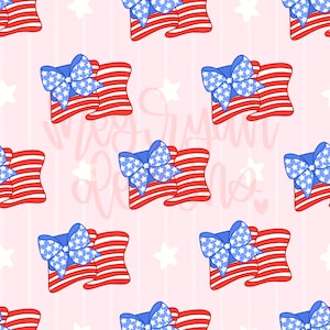 Coquette Flag Pattern | Patriotic Pattern | Fabric Design | Seamless ...