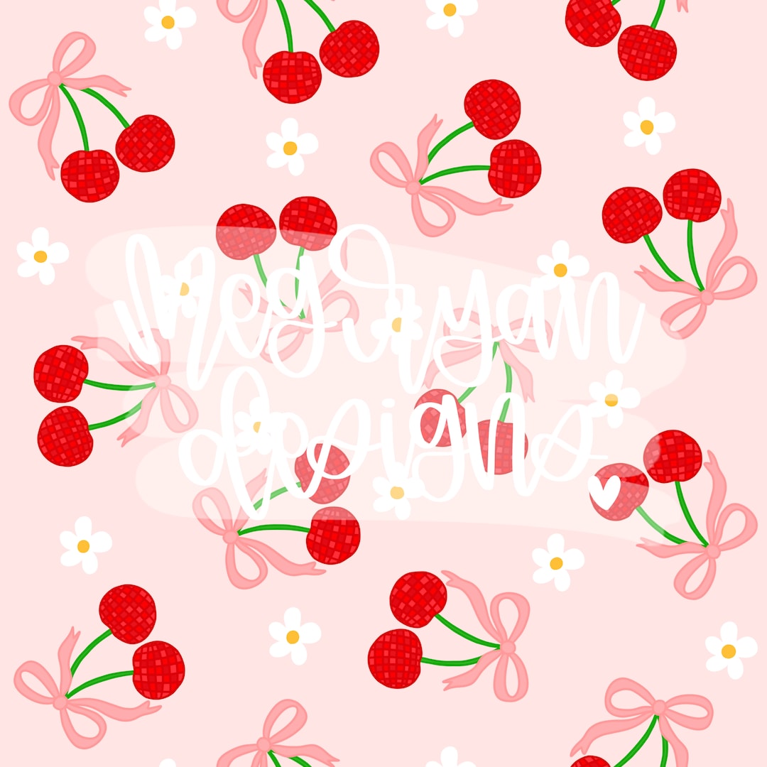 Cherry Pattern | Disco Cherry Pattern | Seamless Pattern PNG | Seamless ...