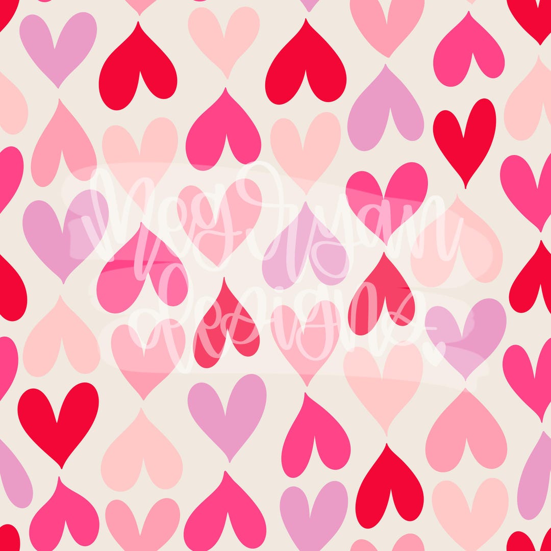 Hearts Pattern | Retro Pattern | Seamless Pattern | Repeat Pattern ...