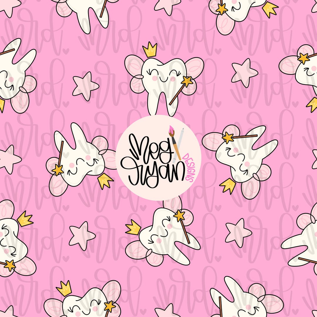 Tooth Fairy Pattern | Tooth Pattern | Seamless Pattern | Repeat Pattern ...