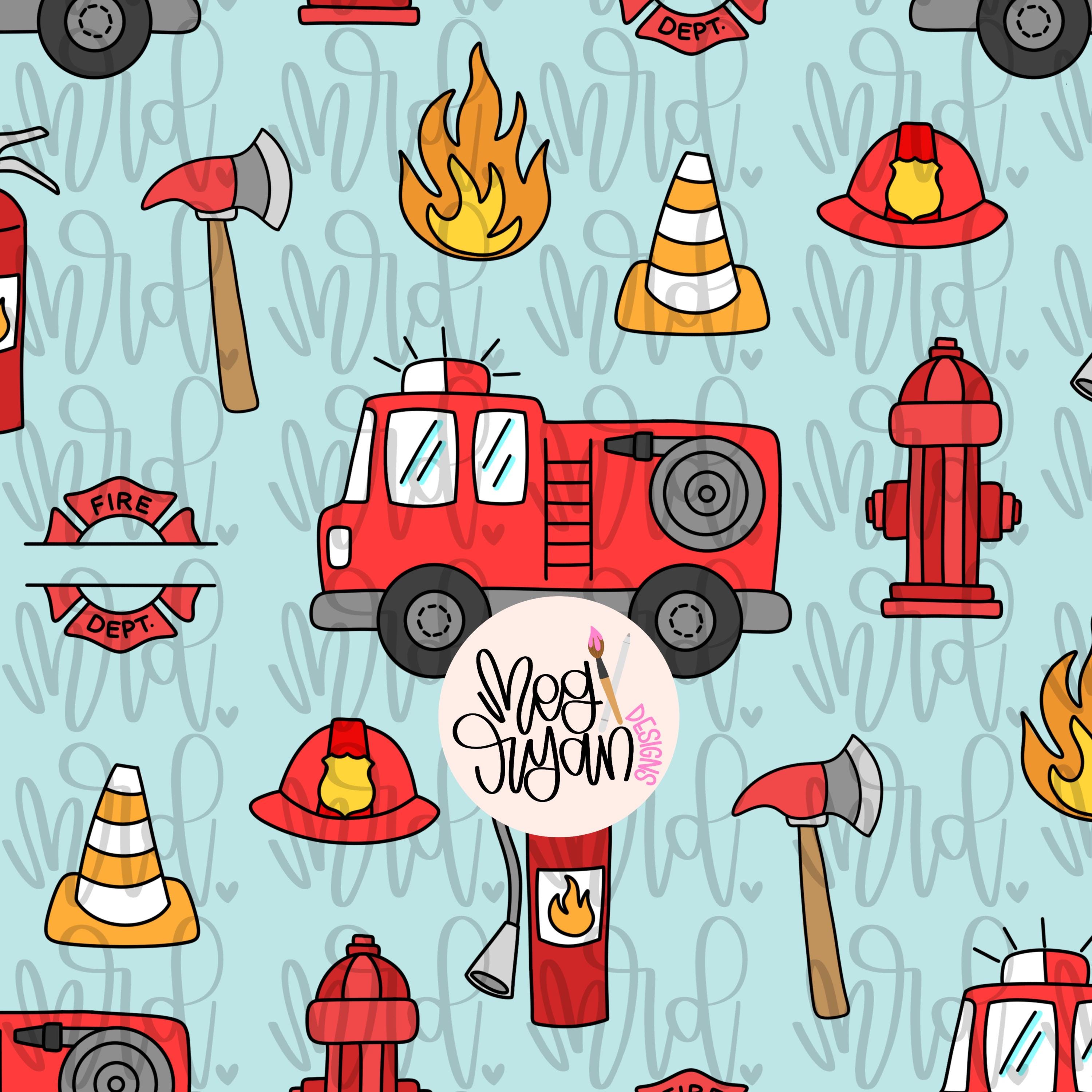 Blue Firefighter Pattern | Firefighter Wife | First Responder Pattern ...