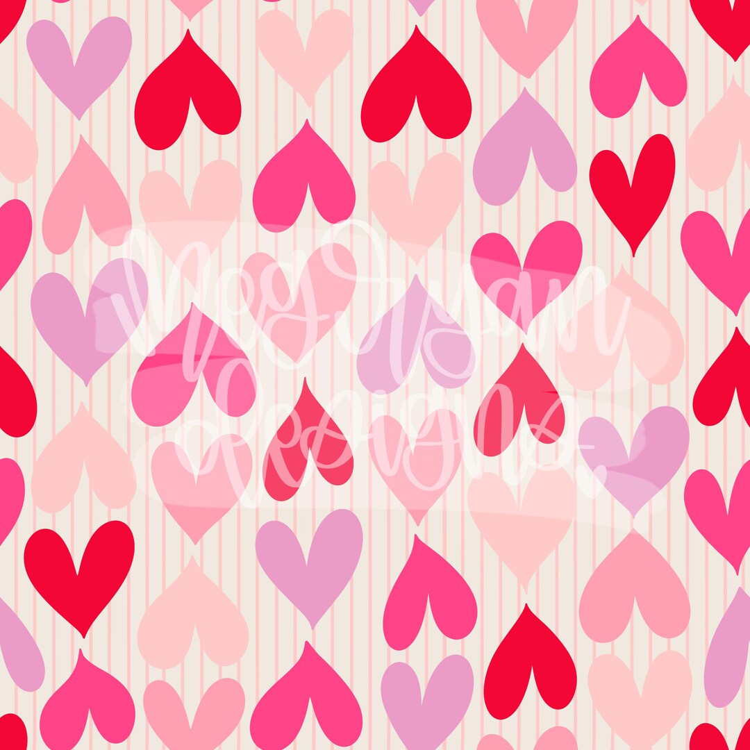 Hearts Pattern | Retro Pattern | Seamless Pattern | Repeat Pattern ...