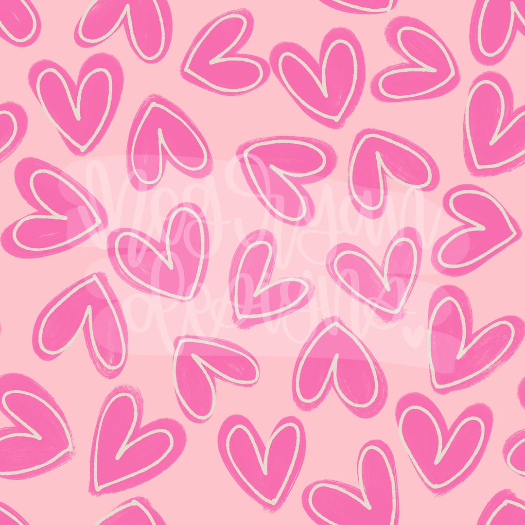 Hearts Pattern | Retro Pattern | Seamless Pattern | Repeat Pattern ...
