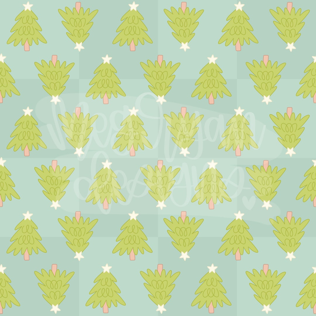 Checkered Christmas Pattern | Retro Pattern | Christmas Tree Pattern ...