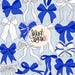 Blue Coquette Pattern | Bow Pattern | Seamless Pattern | Repeat Pattern ...
