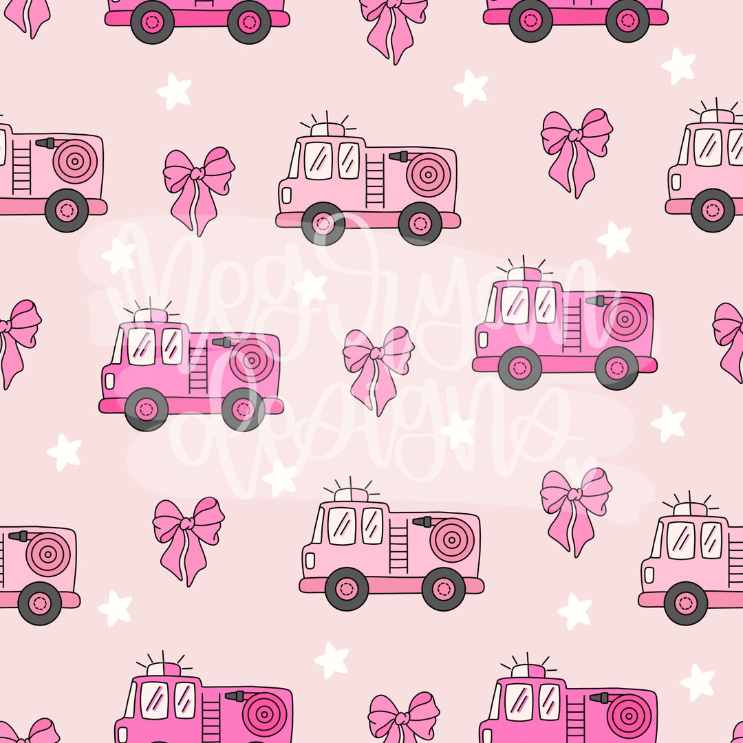 Pink Firefighter Pattern | Firefighter Wife | Pink Coquette Pattern ...