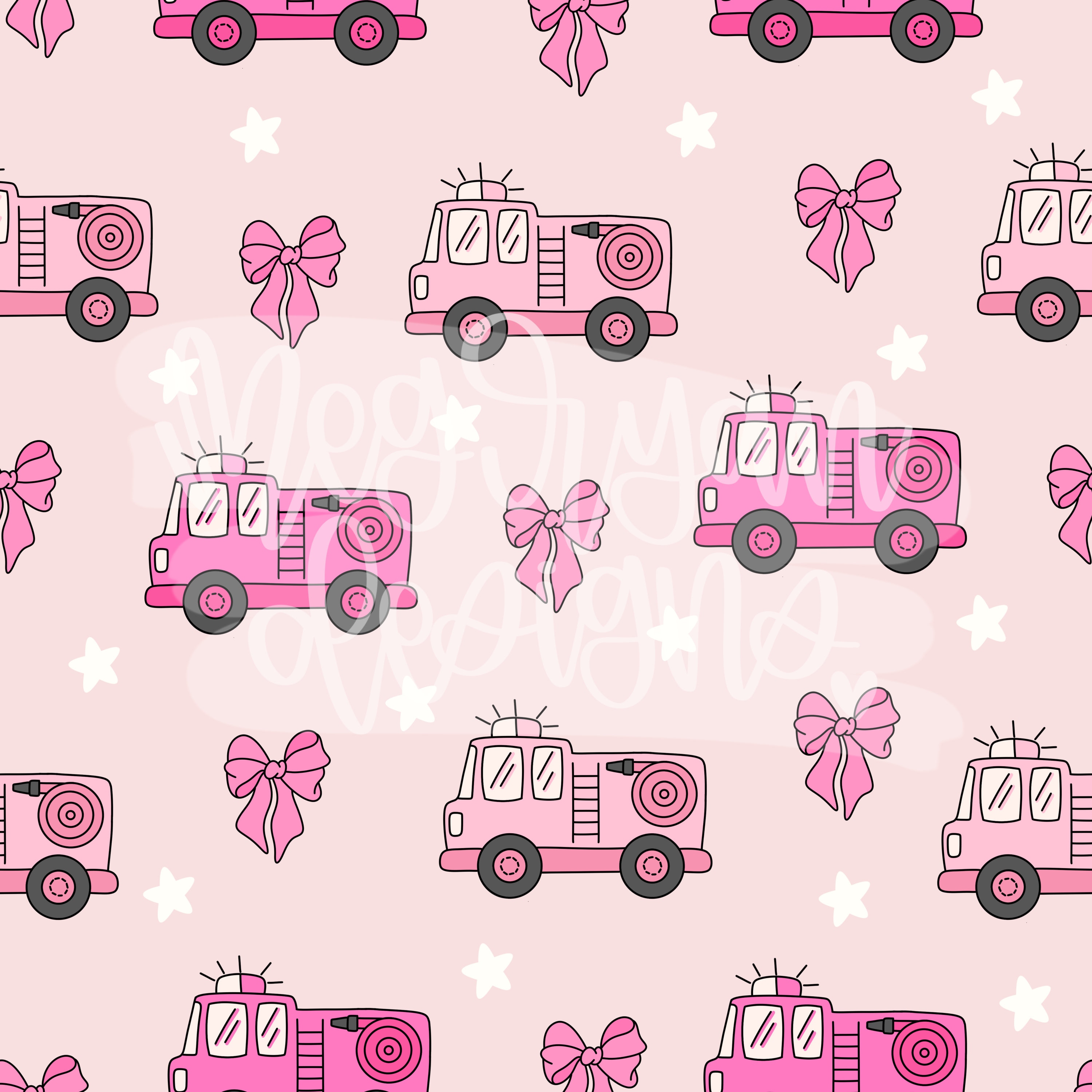 Pink Firefighter Pattern | Firefighter Wife | Pink Coquette Pattern ...