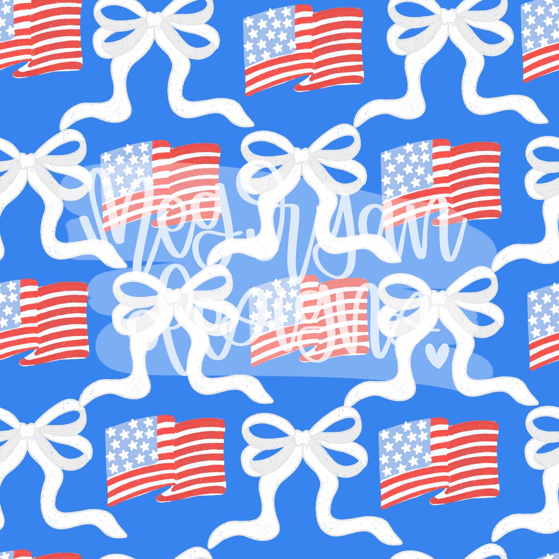 Coquette Flag Pattern | Patriotic Pattern | Fabric Design | Seamless ...
