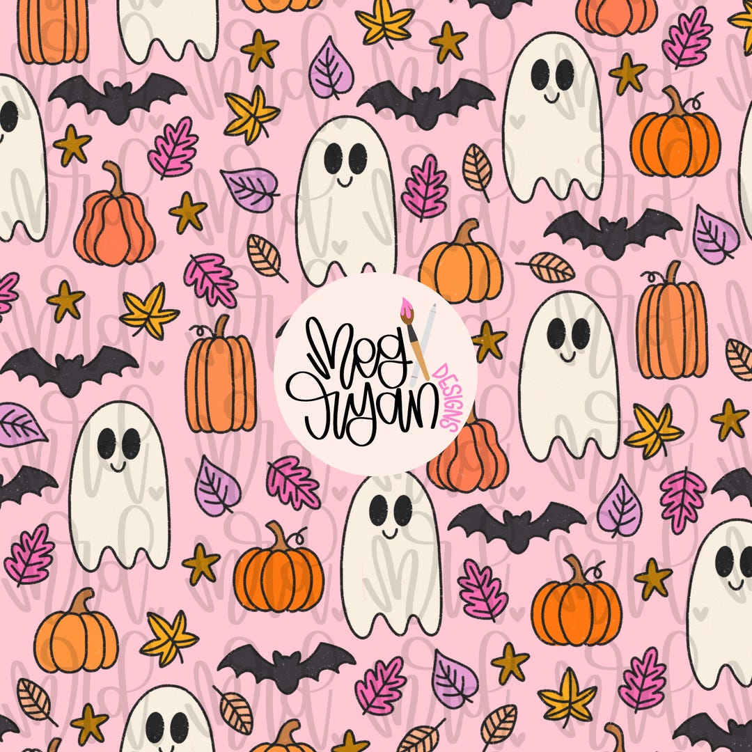 Pink Halloween Pattern | Fall Pattern | Halloween Pattern | Seamless ...