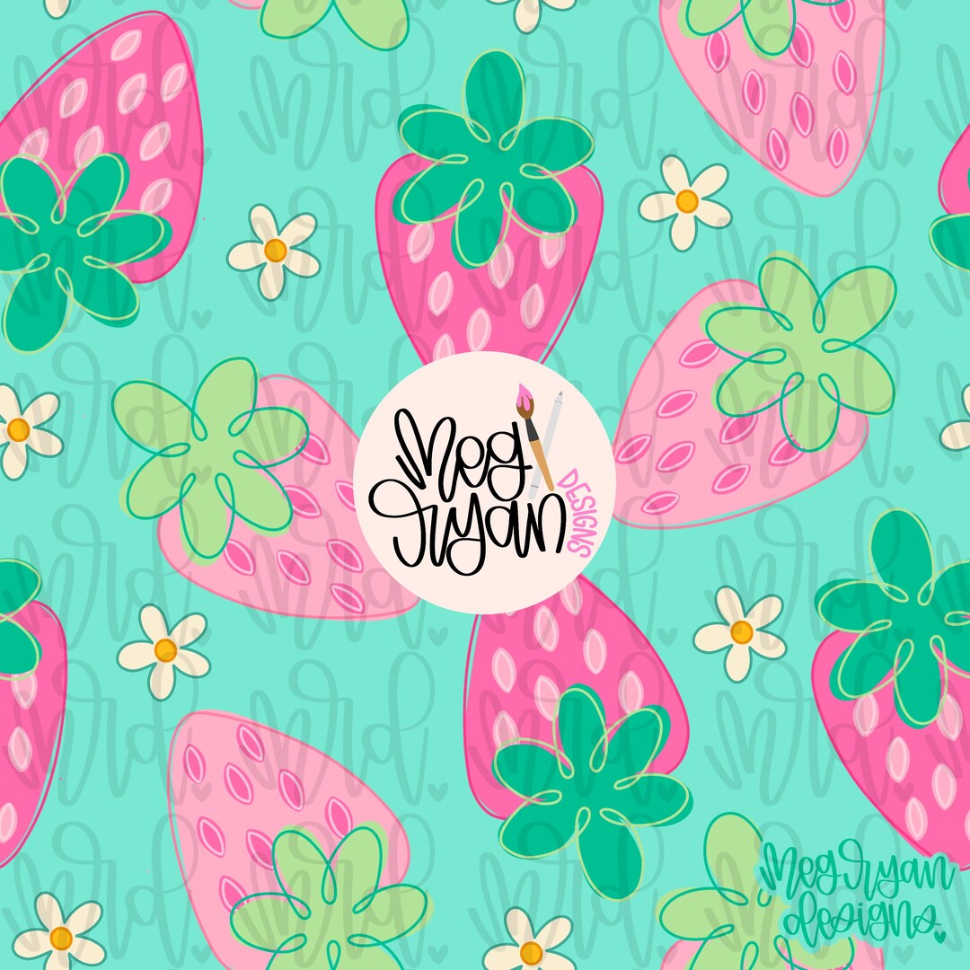 Strawberry Pattern | Summer Pattern | Seamless Pattern | Repeat Pattern ...