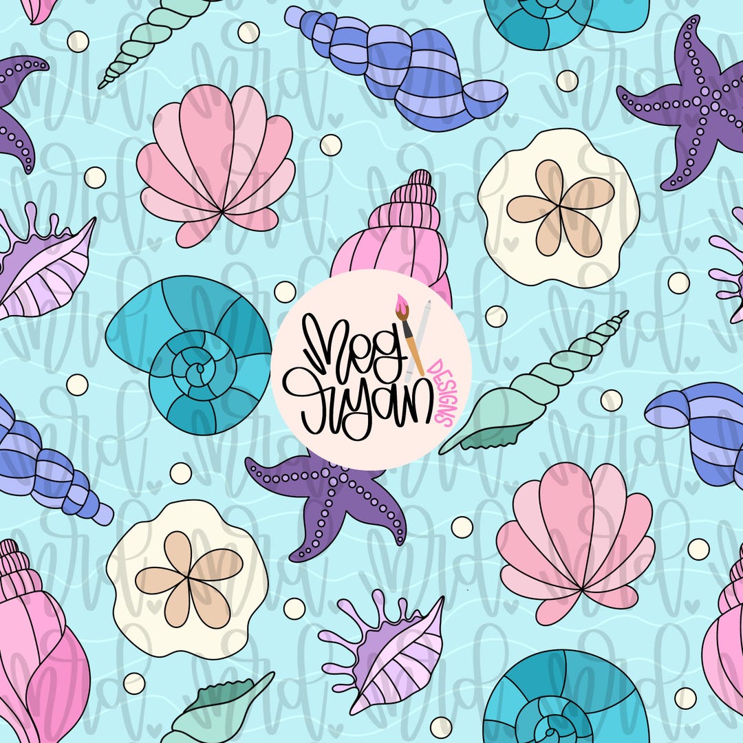 Coastal Pattern | Seashells Pattern | Summer Pattern | Seamless Pattern ...