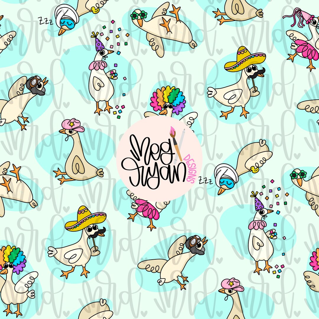 Silly Goose Pattern | Goose Pattern | Seamless Pattern | Repeat Pattern ...