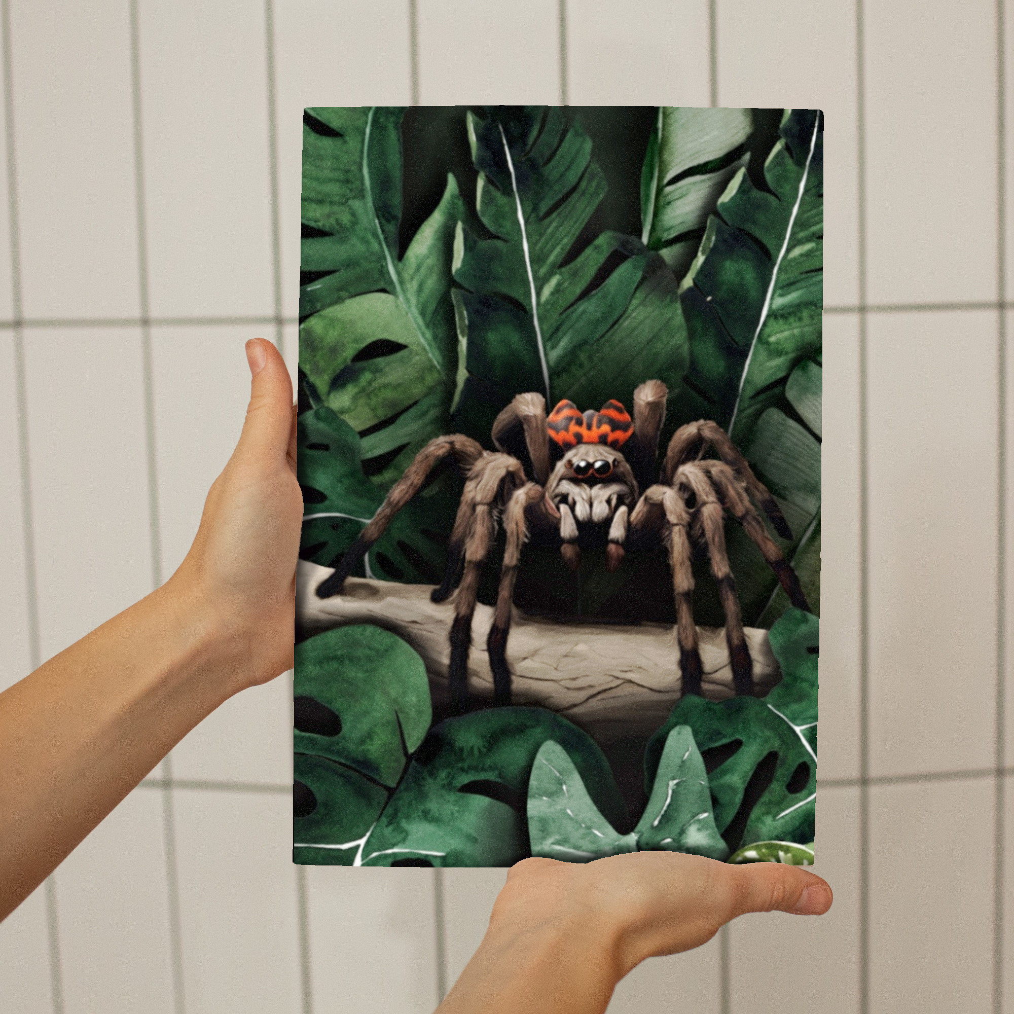 Tarantula Painting, Printable Poster or Postcard, Colorful Spider Art ...