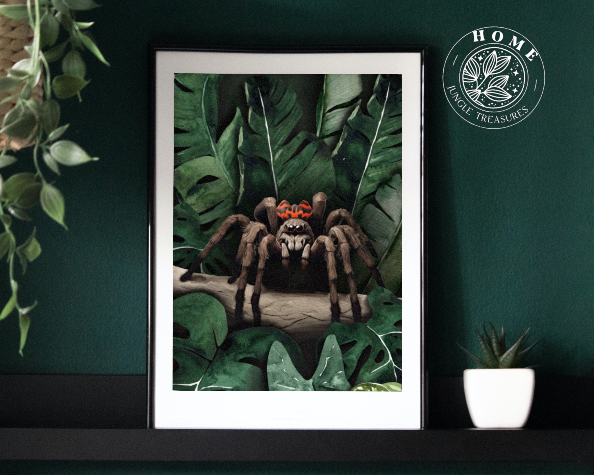Tarantula Painting, Printable Poster or Postcard, Colorful Spider Art ...