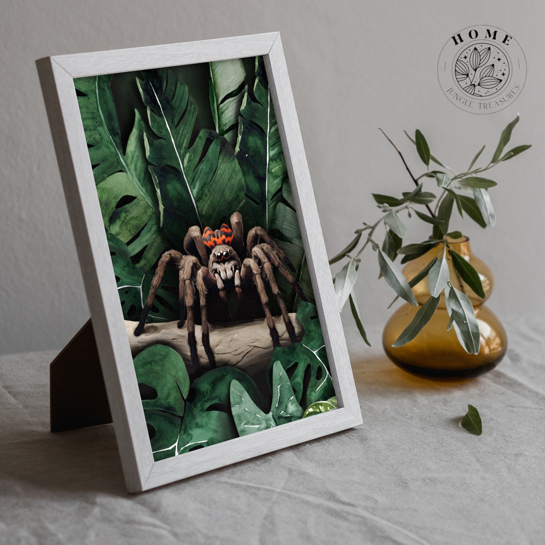 Tarantula Painting, Printable Poster or Postcard, Colorful Spider Art ...