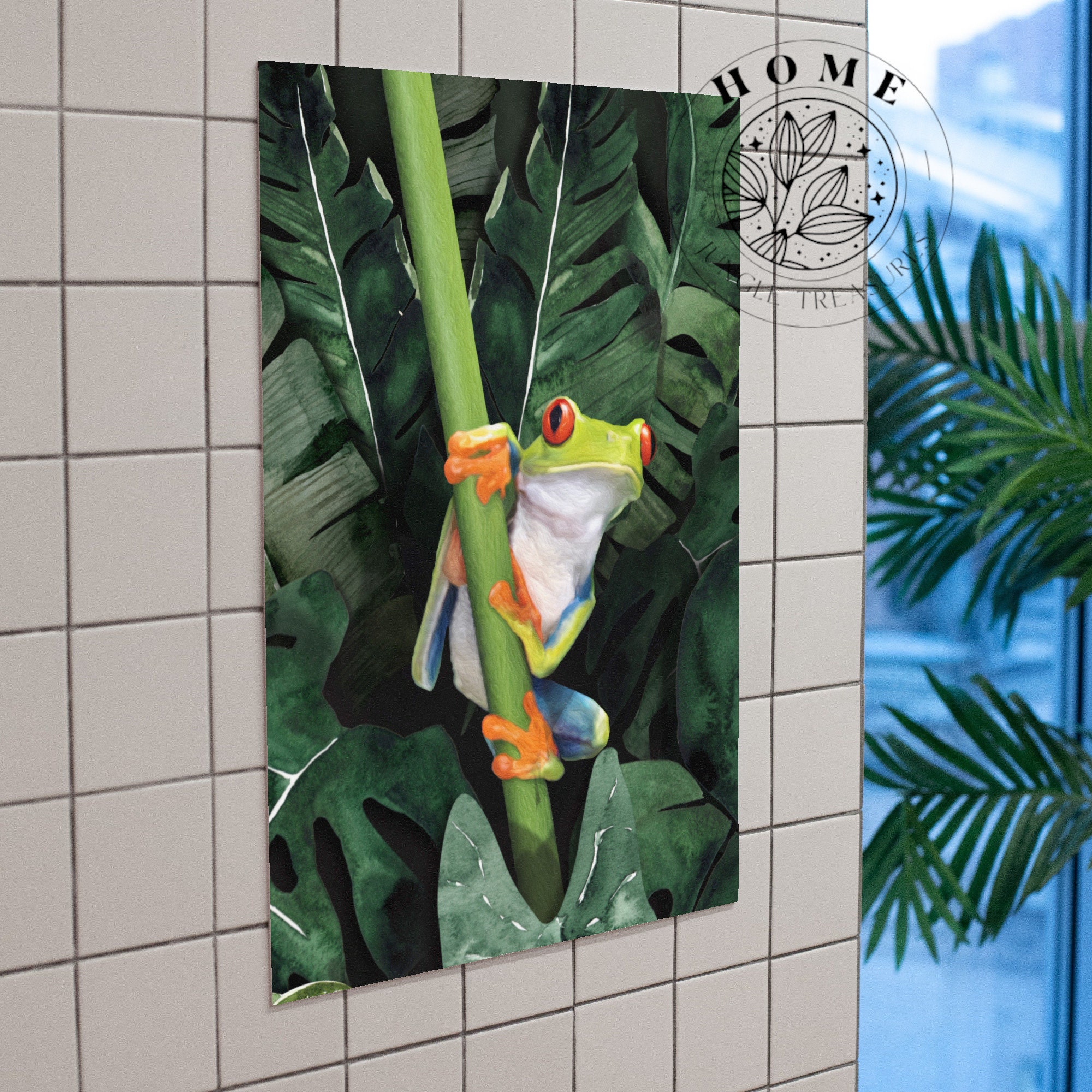 Poster red Eyed Tree Frog, Rainforest Artwork for Boho Living Room ...