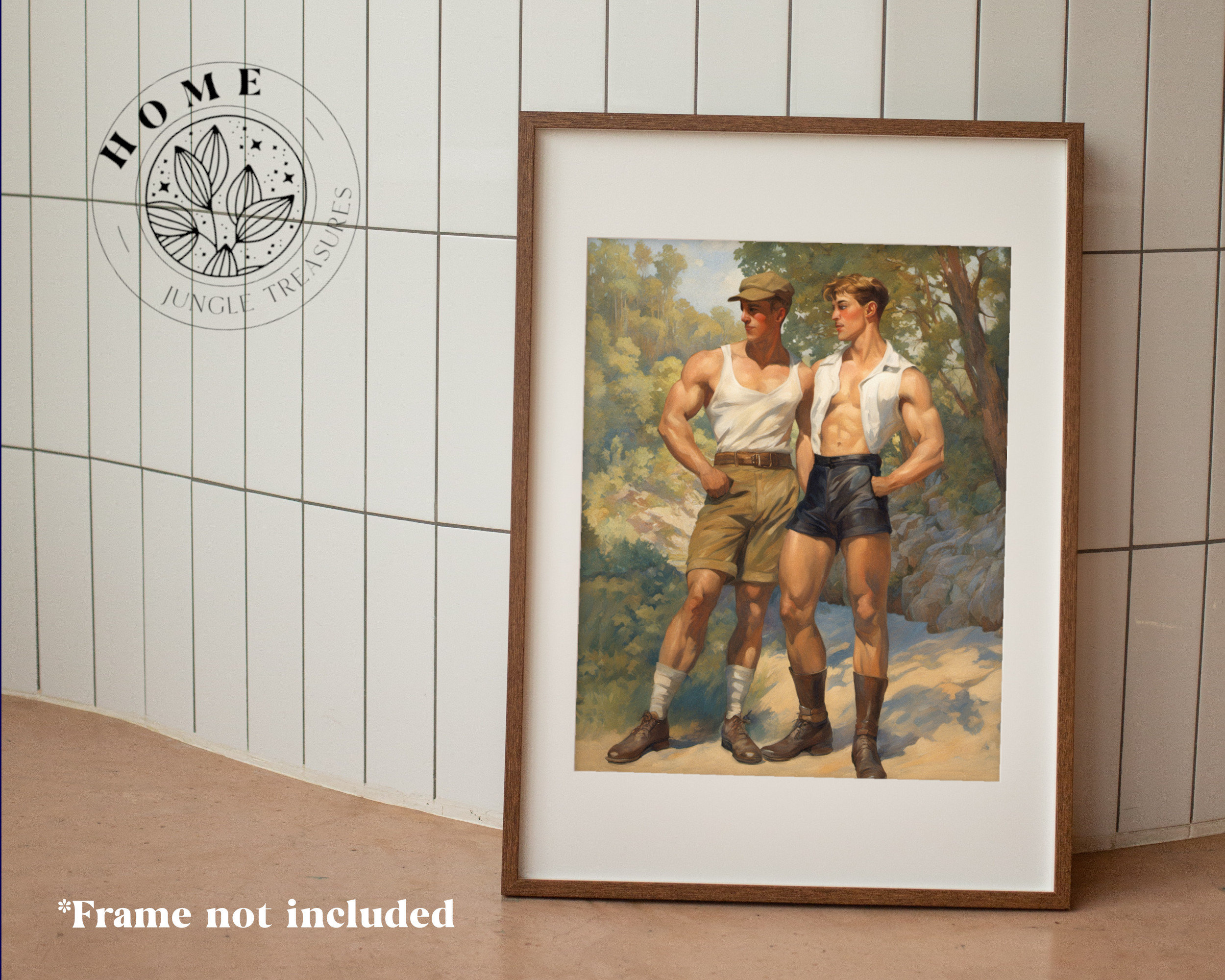 Poster the Scouts, Vintage Muscular Male Body Art, Muscle Men Printed ...