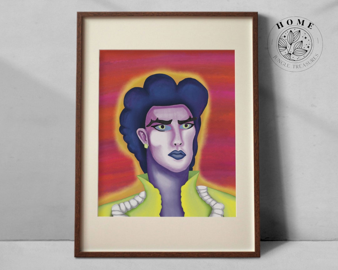 Abstract Drag Queen Printable Gay Art, Colorful Poster as Digital Wall ...