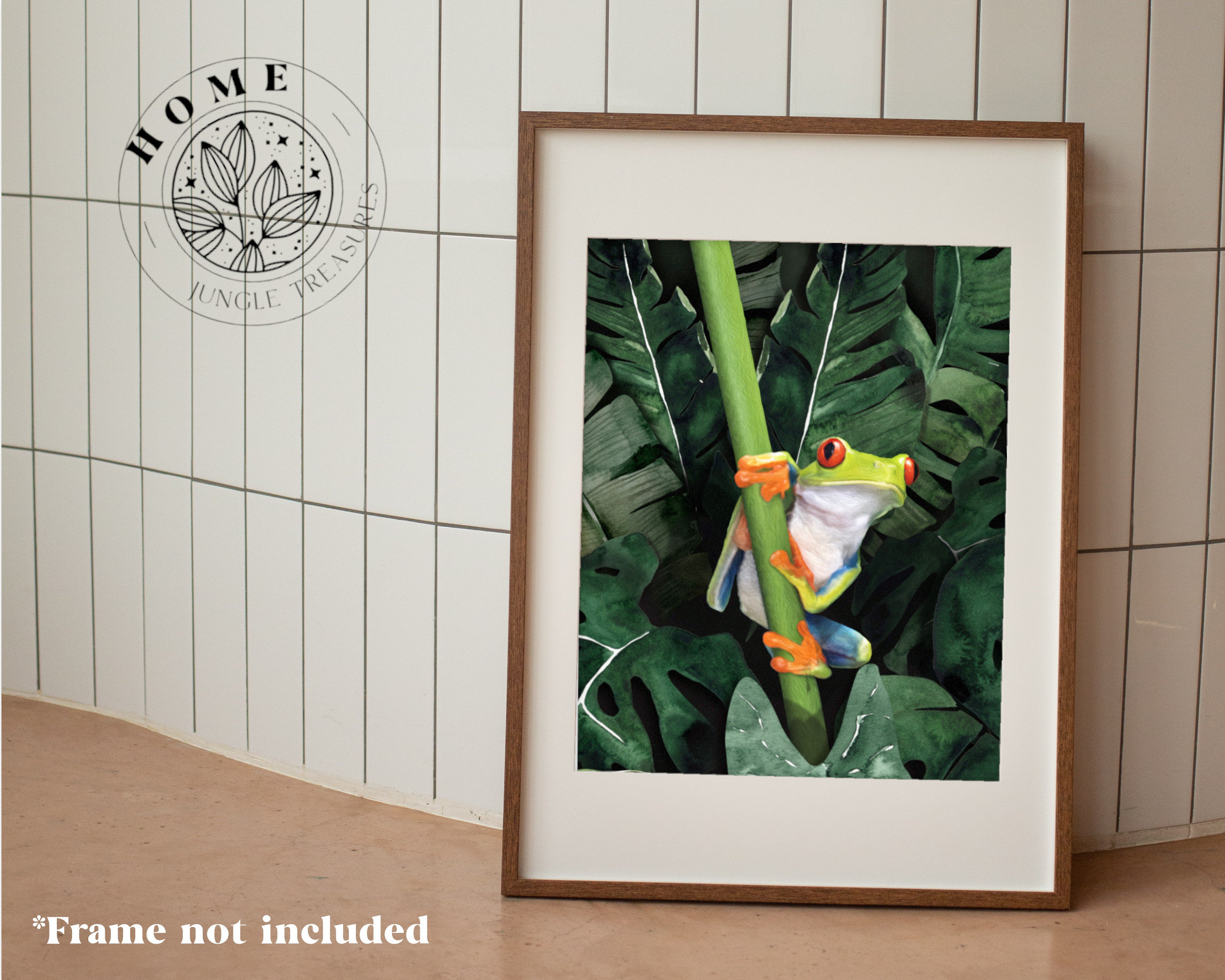 Poster "red Eyed Tree Frog", Rainforest Artwork for Boho Living Room ...