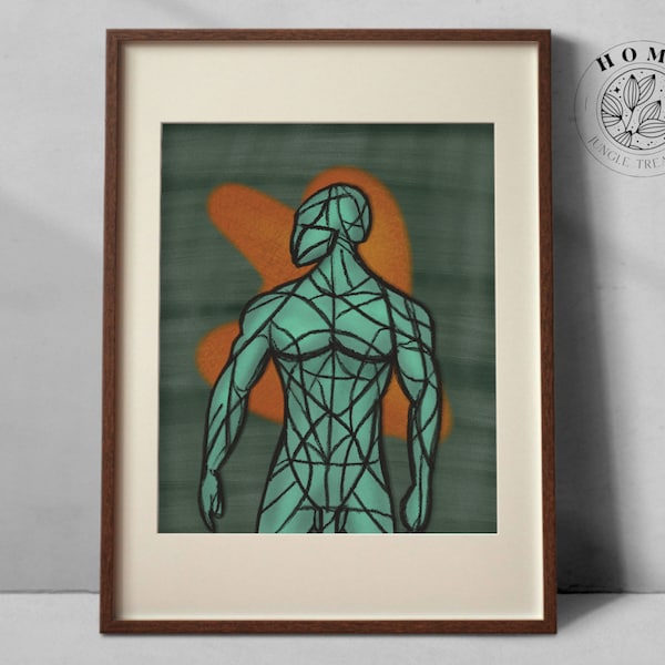 Abstract Male Figure - Etsy