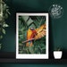 Tropical Birds Printable Set of 2 Posters Colorful Parrot Wall Art ...