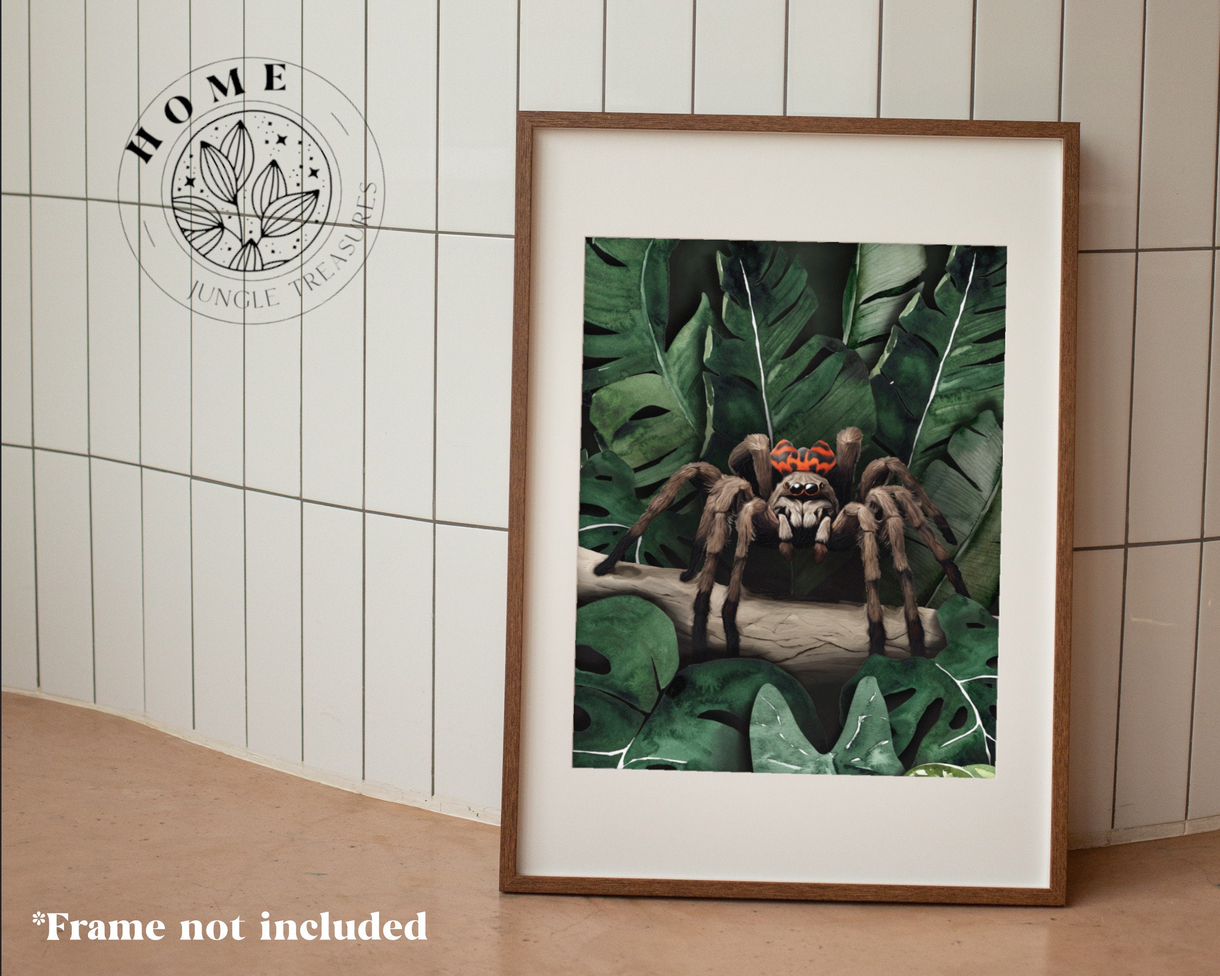 Poster tarantula Spider, Rainforest Artwork for Boho Living Room ...