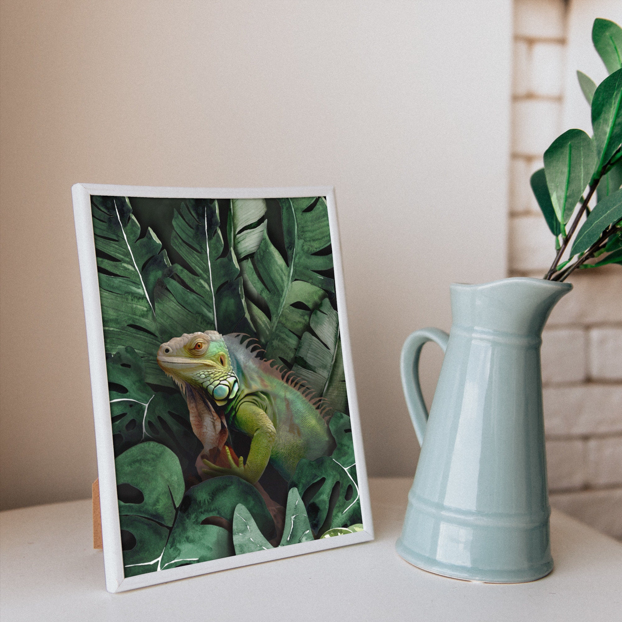 Colorful Iguana Art Print, Instant Art Gift, Print as Poster or ...