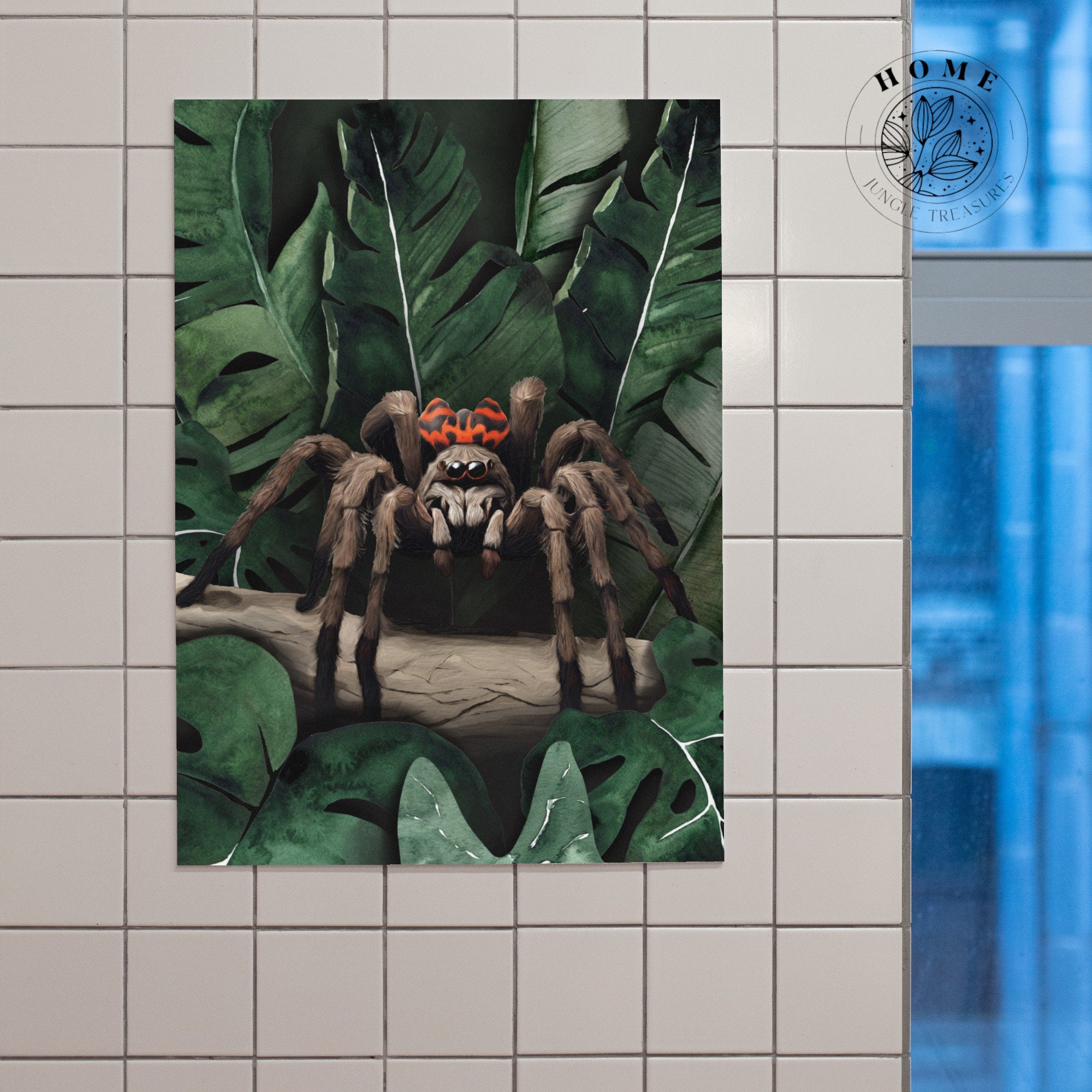 Tarantula Painting, Printable Poster or Postcard, Colorful Spider Art ...