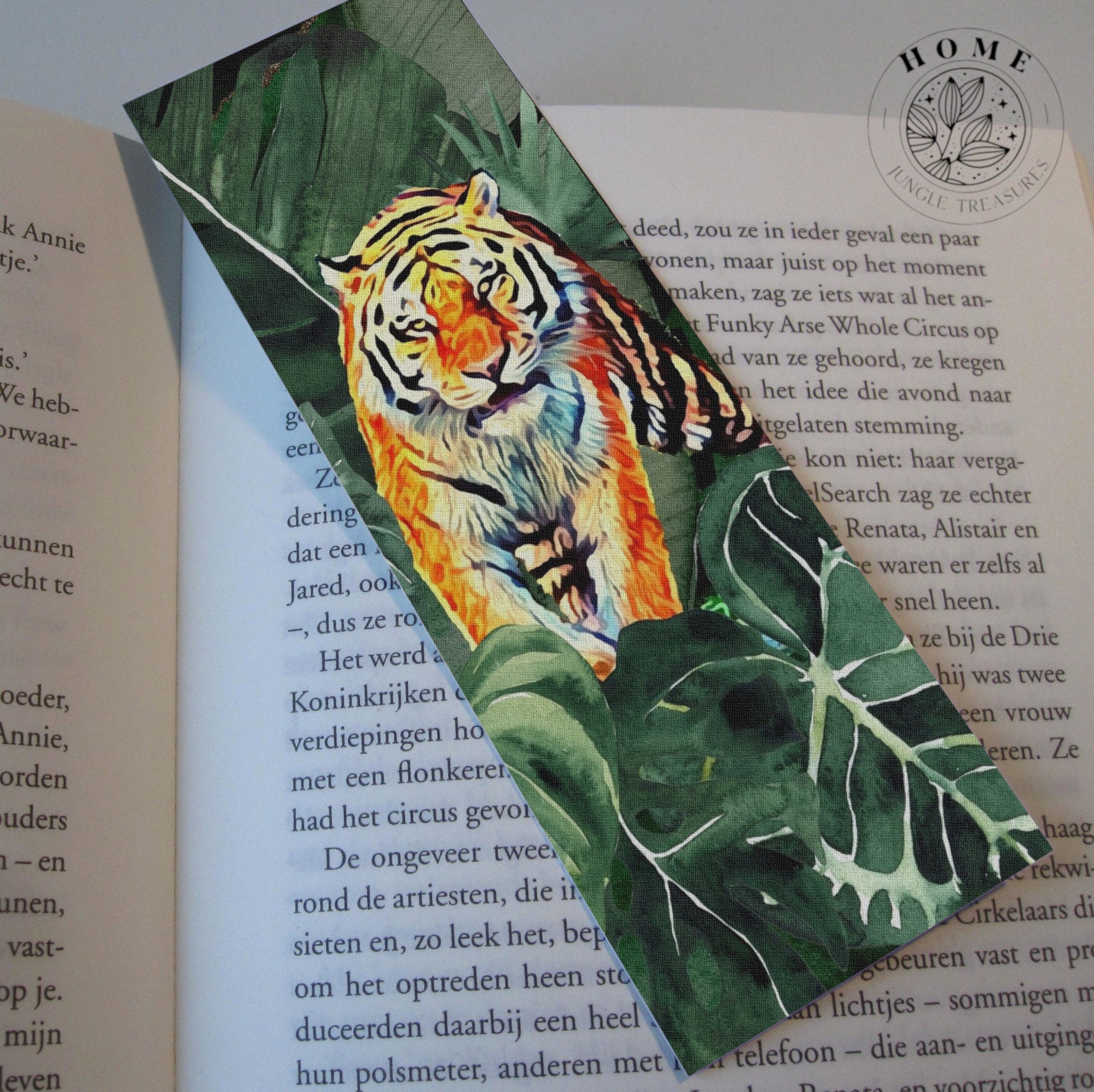 Boho Jungle Digital Bookmarks (set of 4), Rainforest Animals Unique ...