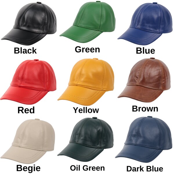 Leather Baseball Cap - Etsy