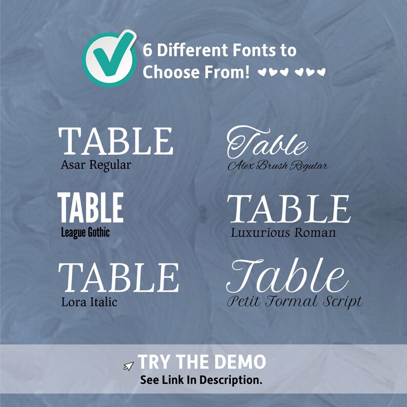 Boho Themed Wedding Table Numbers Table Number Template | Etsy