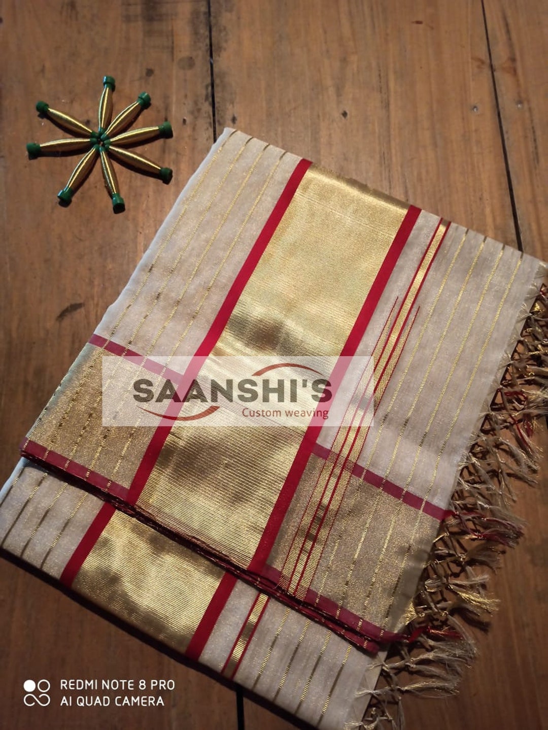 Red Kara Pure Handloom Tissue Jari Line Saree - Etsy